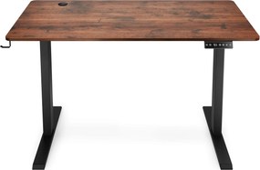 Elektrický psací stůl 120 x 60 cm Amone - hnědý