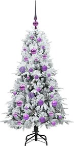 Umělý Skládací Vánoční Strom s stojanem Bílá 120 cm PE a PVC 3397464