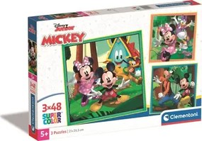 Clementoni PUZZLE Mickey a kamarádi / 3x48 dílků / od 5 let