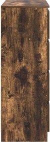 Příborník kouřový dub 80x35x99 cm kompozitní dřevo 3328484