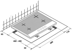 Beko HIAW64225SX Plynová varná deska