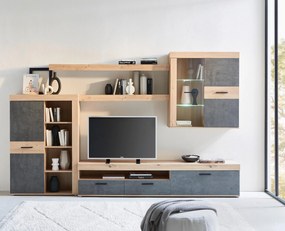 XXXLutz OBÝVACÍ STĚNA dub artisan Carryhome - Kompletní obývací stěny - 000687053905