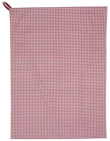 Červená kostkovaná utěrka Romantic Roses – 50x70 cm