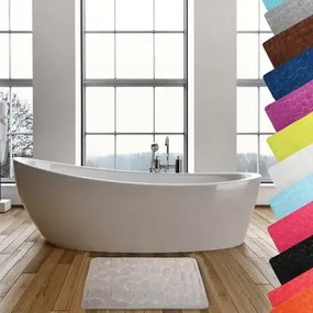 MSV PEBBLES koupelnová předložka 40 x 60 cm béžová / polyester, PU pěn