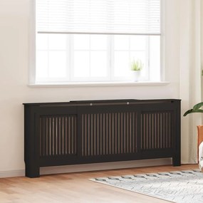 Kryt radiátoru 2 ks Černá 205 x 20,5 x 81,5 cm Kompozitní dřevo 3403238
