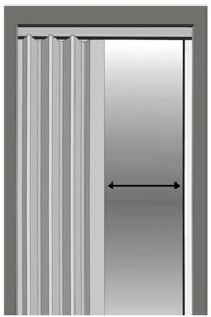 Skládací dveře 004 07 šedý dub 80 cm