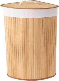 COMPACTOR Koš na prádlo Bamboo - rohový přírodní / 40 L / 35 x 35 x v6