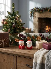 Sinsay - Stojící vánoční dekorace ve tvaru Santa Clause a paní Clausové 2 pack - vícebarevná
