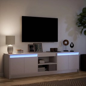 TV skříňka s LED bílá 180 x 34 x 50 cm kompozitní dřevo 3307912