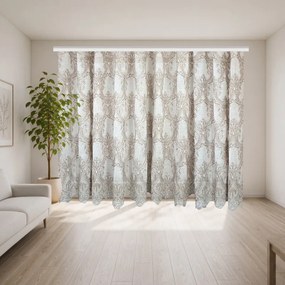 Voálová Luxusní vyšívaná záclona bílá Versailles Beige metráž Ervi 3634-132
