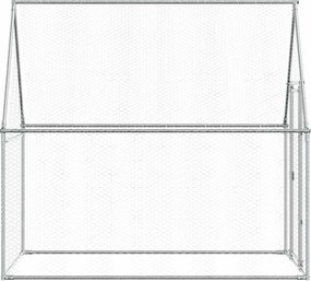 Klec pro kuřata stříbrná 200 x 100 x 190 cm pozinkovaná ocel 172550