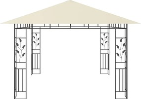 vidaXL Altán s moskytiérou a světelnými LED řetězy 4x3x2,73 m [3070315] Barva: taupe