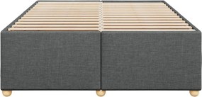 Rám postele bez matrace tmavě šedý 140 x 190 cm textil 3284730