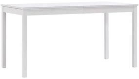 Jídelní stůl bílý 140 x 70 x 73 cm borové dřevo,  283399 HangarStore.cz