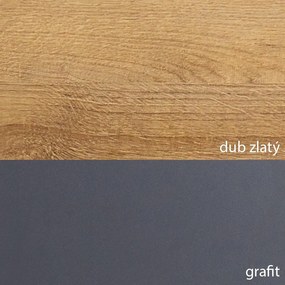 MEMONE | noční stolek M-09 | 45x48x40 cm | dub zlatý/grafit