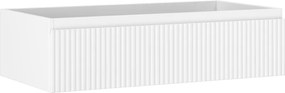 Mexen Rivel, koupelnová skříňka 90 cm, 1 zásuvka, drážkovaná, bílá matná, 91A20-09023-1-BF01
