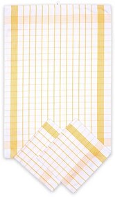 Svitap Utěrka Negativ Egyptská bavlna bílá žlutá 50x70 cm 3 ks