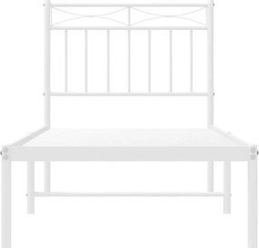 vidaXL Kovový rám postele s čelem 80 x 200 cm [373731] Barva: Černá