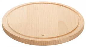 Lunasol - Dřevěná prkénko se žlábkem kulatá 28 cm - Basic (593006)
