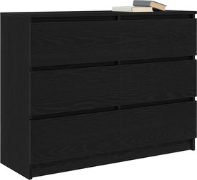 Příborník Černý dub 100x35x76 cm Dřevěná konstrukce 3328499