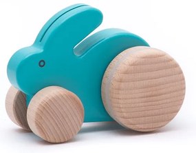 Bajo Malý modrý dřevěný králíček do ruky
