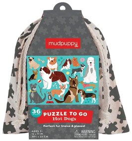 Mudpuppy Puzzle Psi v látkovém pytlíku 36 dílků