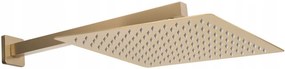 Rea Fenix Davis, podomítkový sprchový set + box s dešťovou a ruční sprchou, zlatá matná, REA-P6358