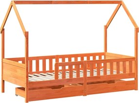 Dětská postel se zásuvkami 80 x 200 cm masivní borové dřevo 3302037