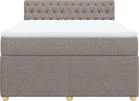 Box spring postel s matrací taupe 160x200 cm textil 3289818