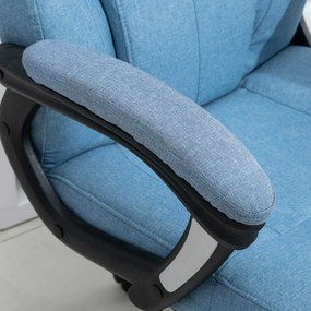 Manažerská židle Vinsetto kancelářská židle ergonomická kancelářská židle výškově nastavitelná světle modré plátno 66x75x110-120cm pro pohodlnou práci