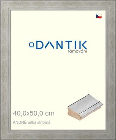 DANTIK rámeček 40x50 | ANDRÉ velká stříbrná (Plexi Čiré)