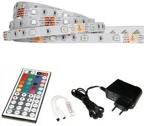 ECOLIGHT LED pásek RGB - 2,5m - 30LED/m - 7,2W/m - IP20 - SADA - IR44