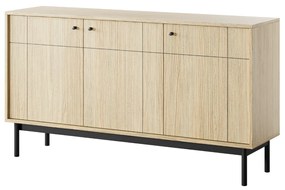 Třídveřová komoda Japandi (K154), dub linea
