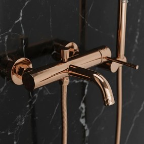 Rea Lungo Diamond, vanová baterie s ruční sprchovou hlavicí, měděná lesklá, REA-B0980