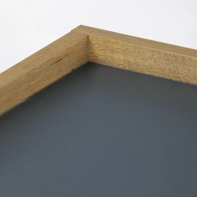 Konferenční stolek CT-611 OAK, 100x60 cm, MDF deska šedá, divoký dub, kov černý matný lak