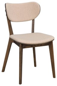 OnaDnes -20% Hnědá dubová jídelní židle ROWICO KATO s béžovým sedákem