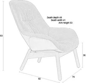 Béžové křeslo Duke – White Label