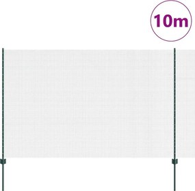 Svařovaná drátěná plotovina s tyčkami 10 x 1,6 m Zelená 3336460