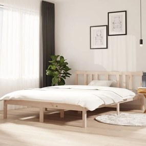 Rám postele masivní dřevo 140 x 200 cm,  814884 HangarStore.cz