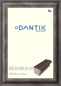 DANTIK rámeček 20x30 | TRITON cín (Sklo Čiré)