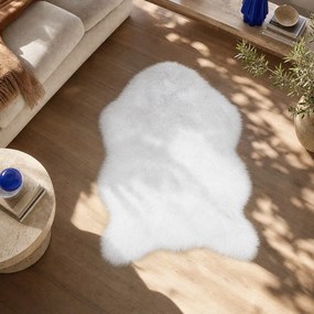 Bílá umělá kožešina Tiseco Home Studio Sheepskin, 80 x 150 cm