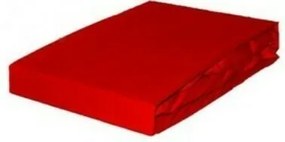 Napínací prostěradlo Jersey 90x200 cm (Barva: Červená)