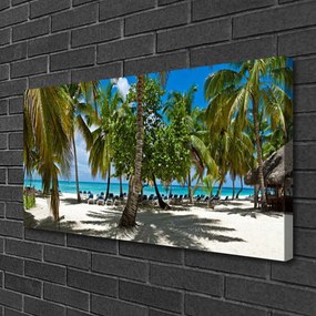 Obraz na plátně Pláž Palma Stromy Krajina 125x50 cm