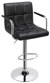 Barová židle LEONA (černá + chrom). 1091436