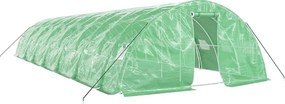 Skleník s ocelovým rámem zelený 70 m² 14 x 5 x 2,3 m 3188088