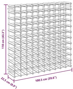 vidaXL Marketos Stojan na víno na 120 lahví masivní borové dřevo