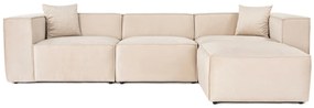 Atelier del Sofa Rohová sedací souprava Lora (L1-O1-1R-POUFFE ) - Cream, Krémová