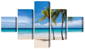 Vícedílný obraz Karibská Pláž 3D Nedostatek Nedostatek Přírodní plátno 200x120