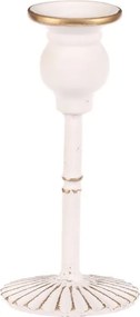 Kovový svícen 17 cm bílý FUP541