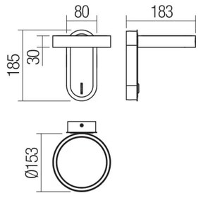 Redo 01-3764 - LED Nástěnné svítidlo KEEN LED/6W/230V CRI 90 černá